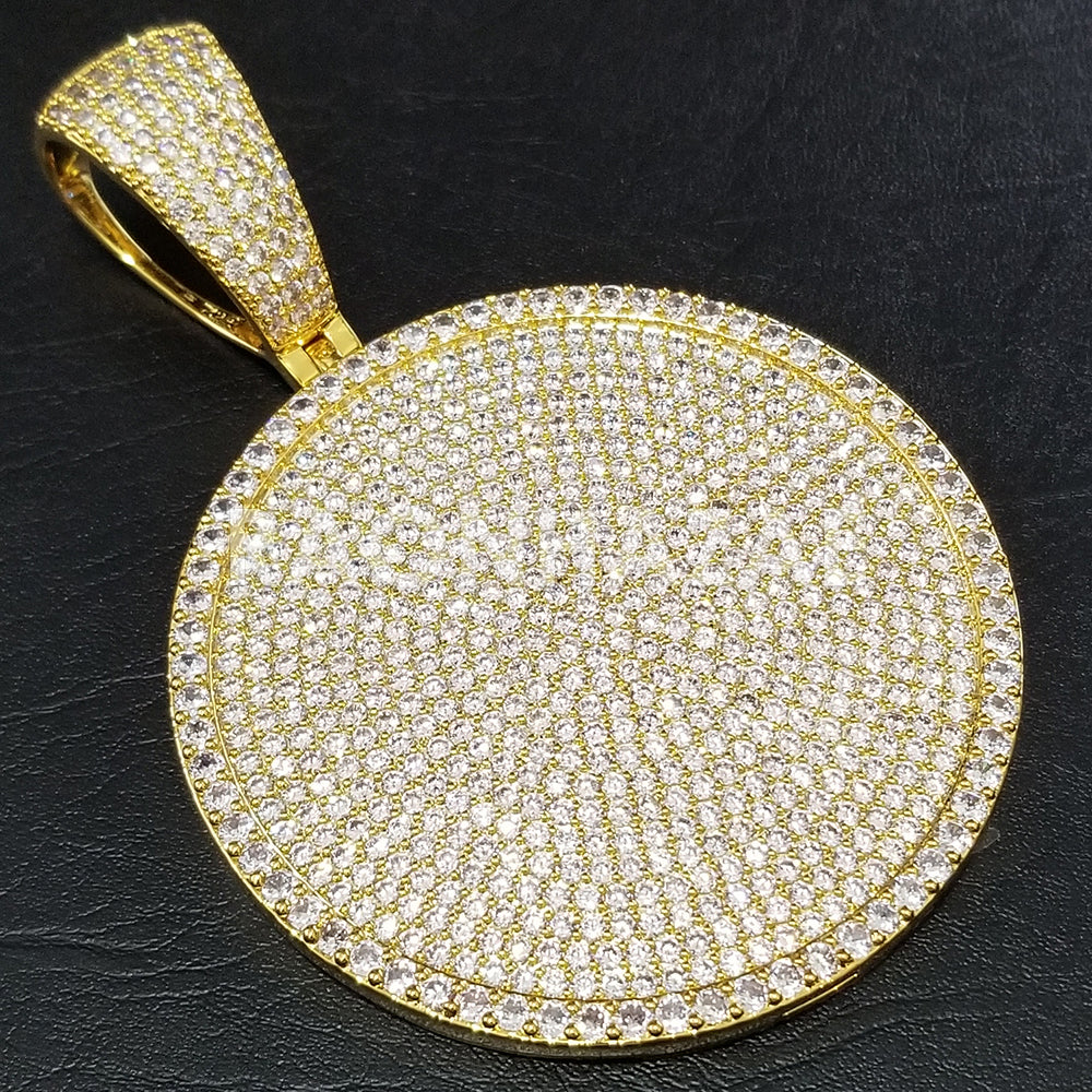 New Lab diamond Micro Pave JUMBO Medallion Pendant. – RAONHAZAE