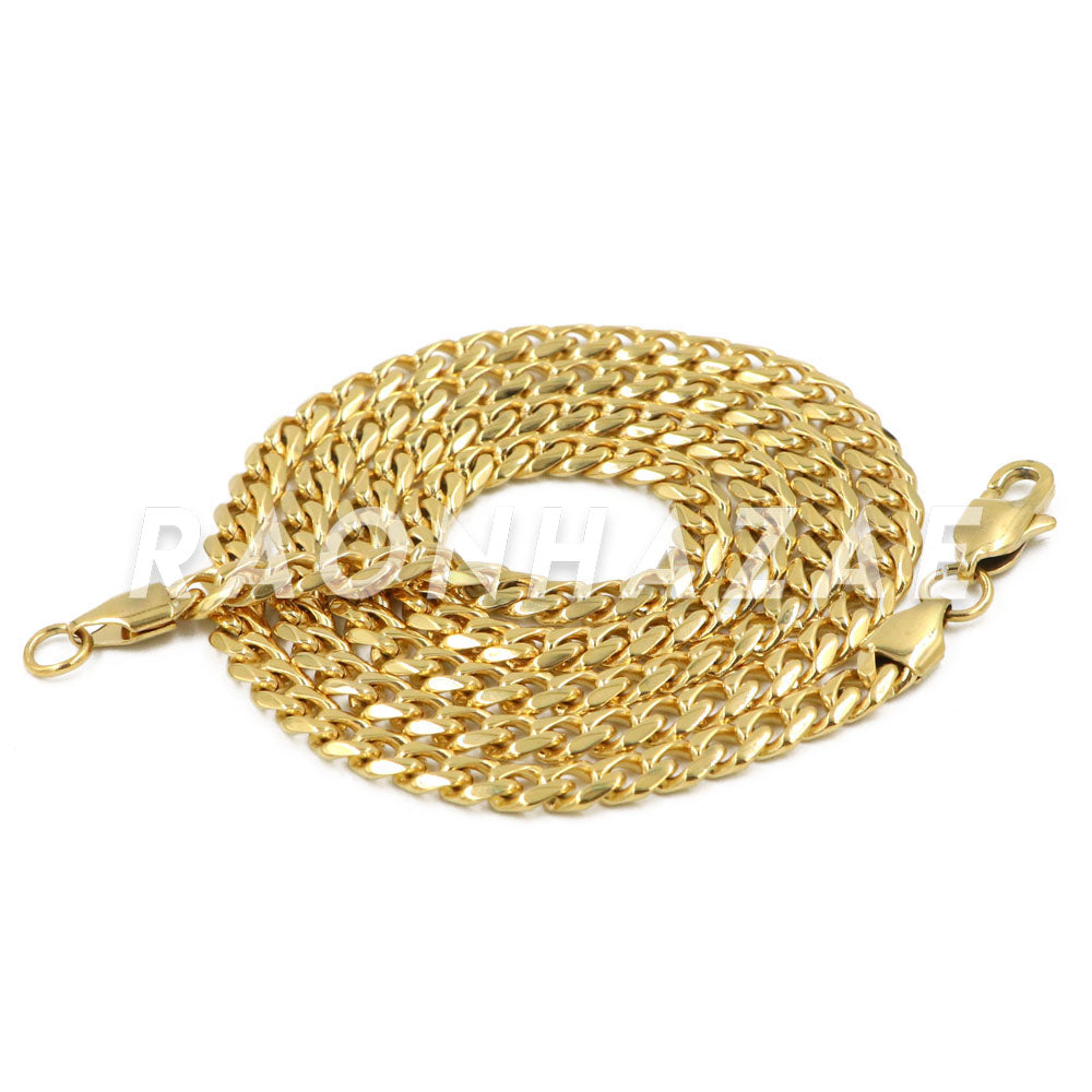 Stainless Steel Gold Dragon Ball Z "Goku" Pendant w/Cuban Chain – RAONHAZAE