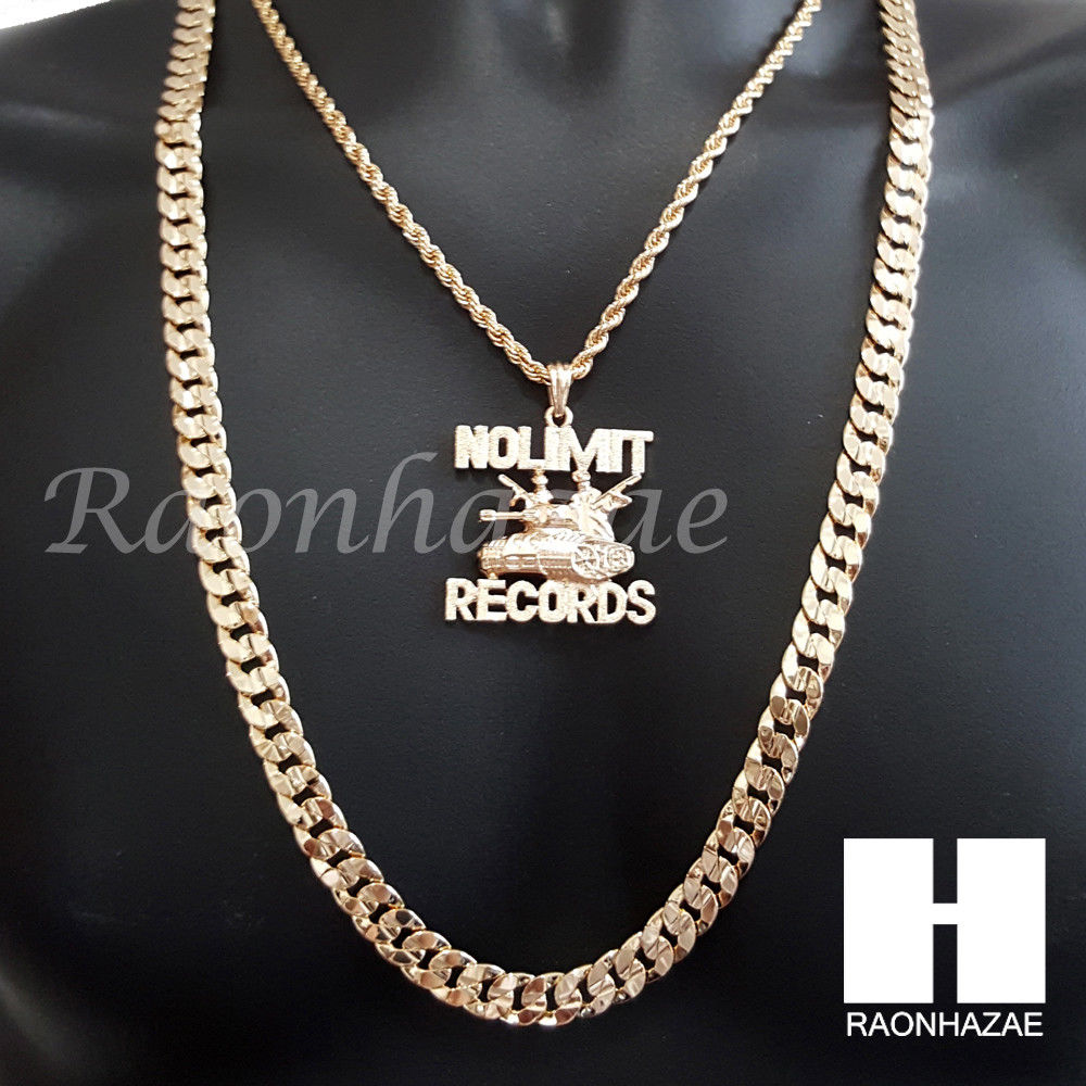 NO LIMIT RECORDS CHAIN DIAMOND CUT 30" CUBAN LINK CHAIN NECKLACE S072S ...