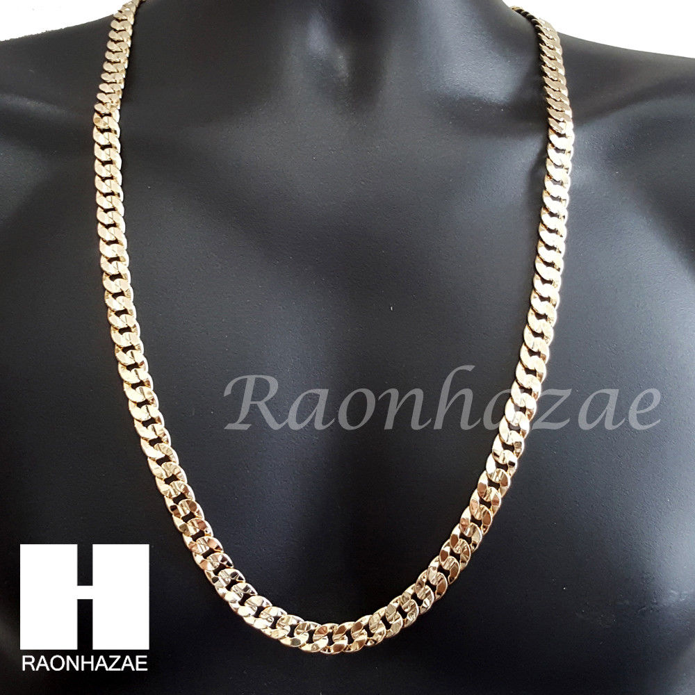 AK47 MACHINE GUN CHAIN DIAMOND CUT 30" CUBAN LINK CHAIN NECKLACE S075G ...