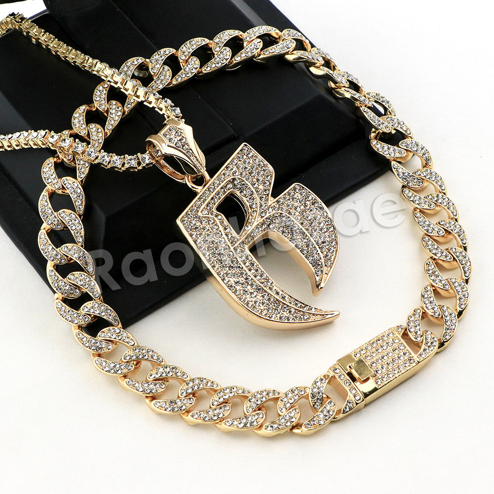 Hip Hop Quavo RUFF RYDERS Miami Cuban Choker Tennis Chain Necklace L17 ...
