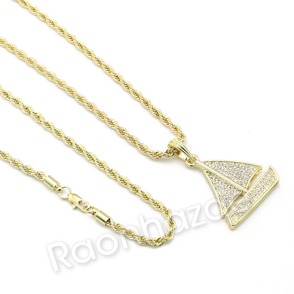 HIP HOP Lil YACHTY CHARM ROPE CHAIN DIAMOND CUT CUBAN CHAIN NECKLACE G ...